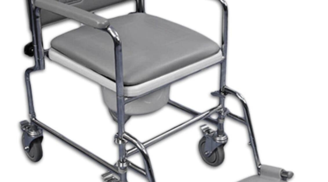 Drop Arm Height Adjustable Wheeled Commode - Complete Care Shop