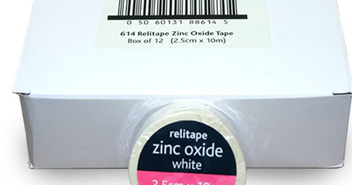 Zinc Oxide Relitape - 2.5cm x 10m - Box of 12 - Complete Care Shop