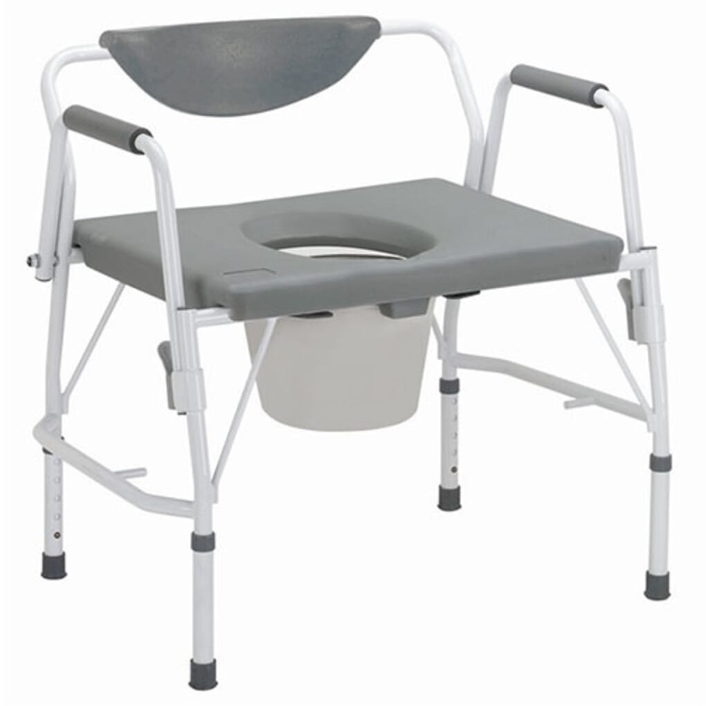Drive Deluxe Bariatric Drop Arm Commode NRS Healthcare Pro